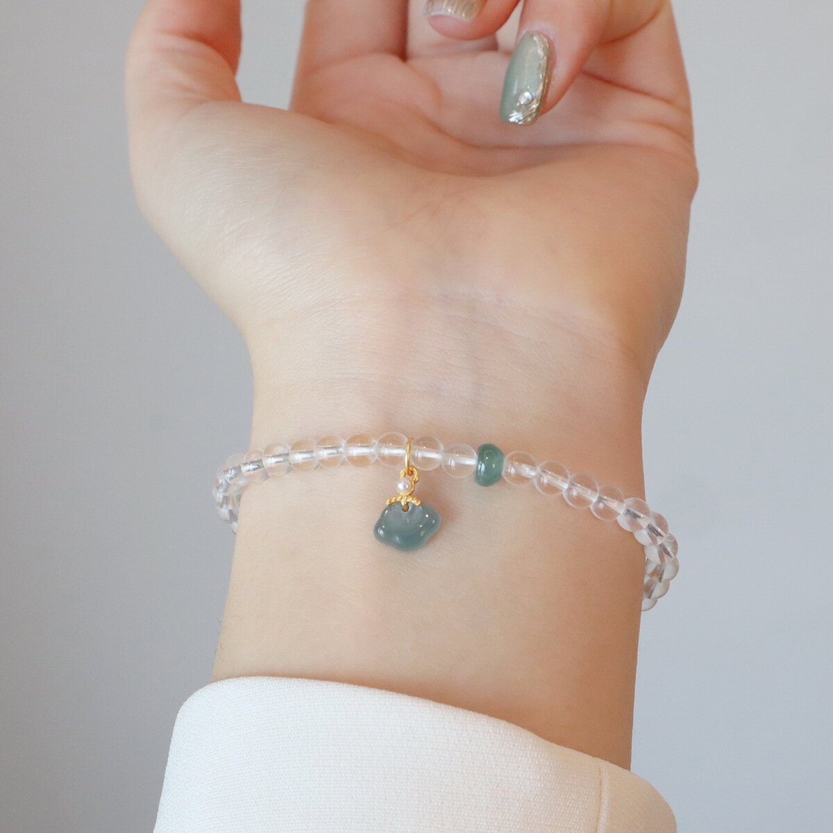 Браслет для гадания, YM Mall из кварца и мешком Камень Приносит богатство и удачу