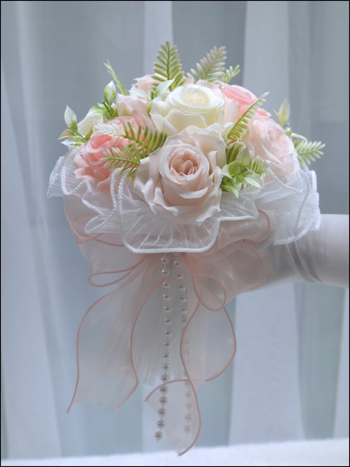 Свадебный букет для невесты и подружек невесты, 20 см