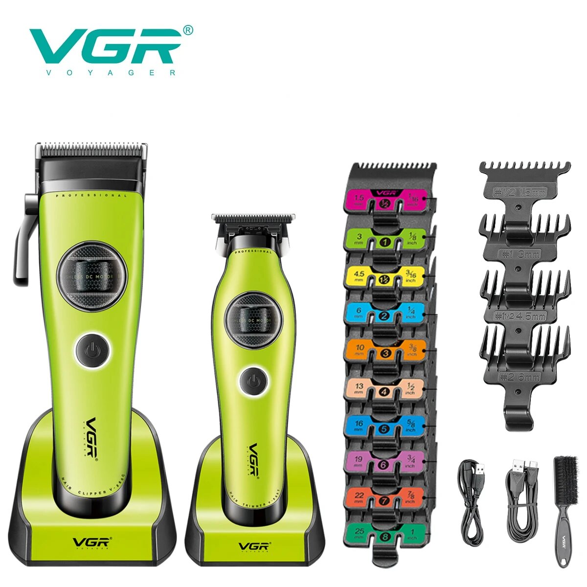 Машинка для стрижки VGR V-880C V-880 green