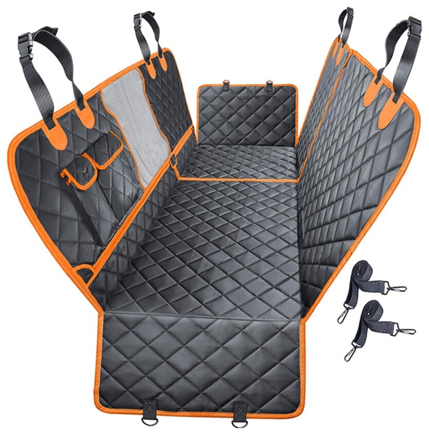 Автогамак для перевозки собак Anvento, накидка на сидение автомобиля для перевозки животных, черный