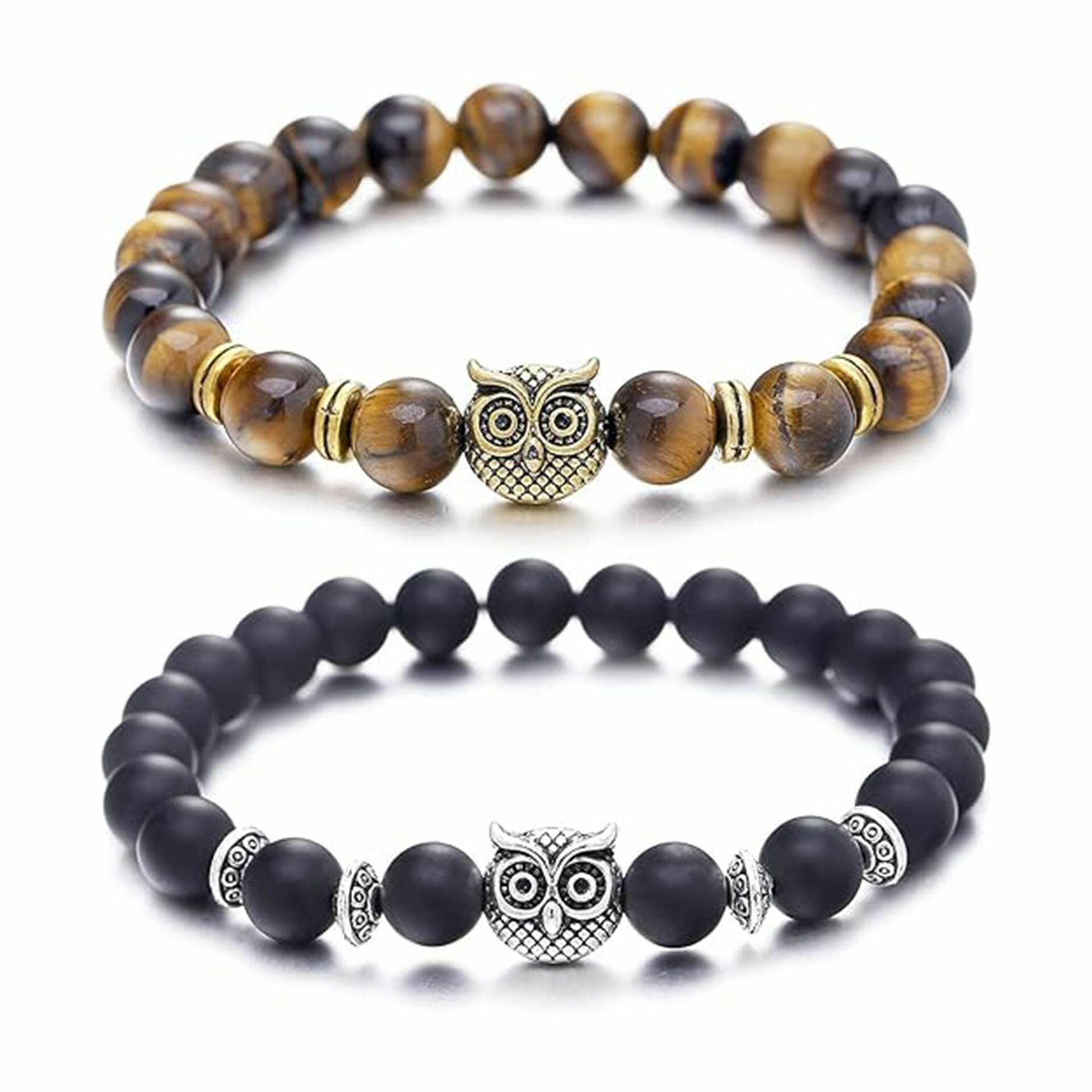 Браслет для гадания, YM 8мм Камень Сова Перо Кристалл Энергия Подарок