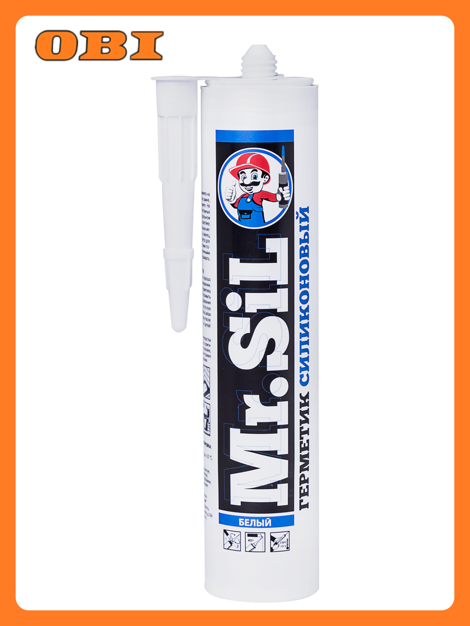 Герметик Mr.SiL MR SIL, силиконовый, кислотный, белый, 280мл