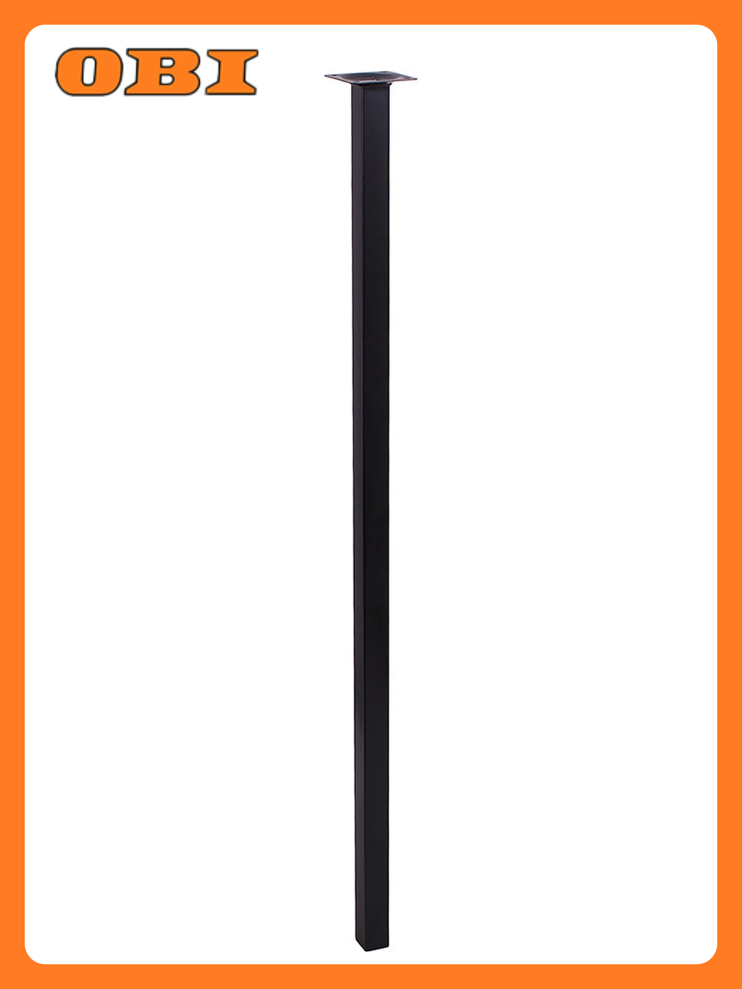 Мебельная ножка Larvij стальная черная 80 см