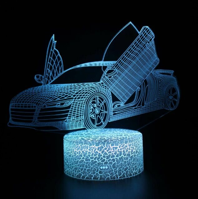 Светодиодный ночник 3D Audi R8