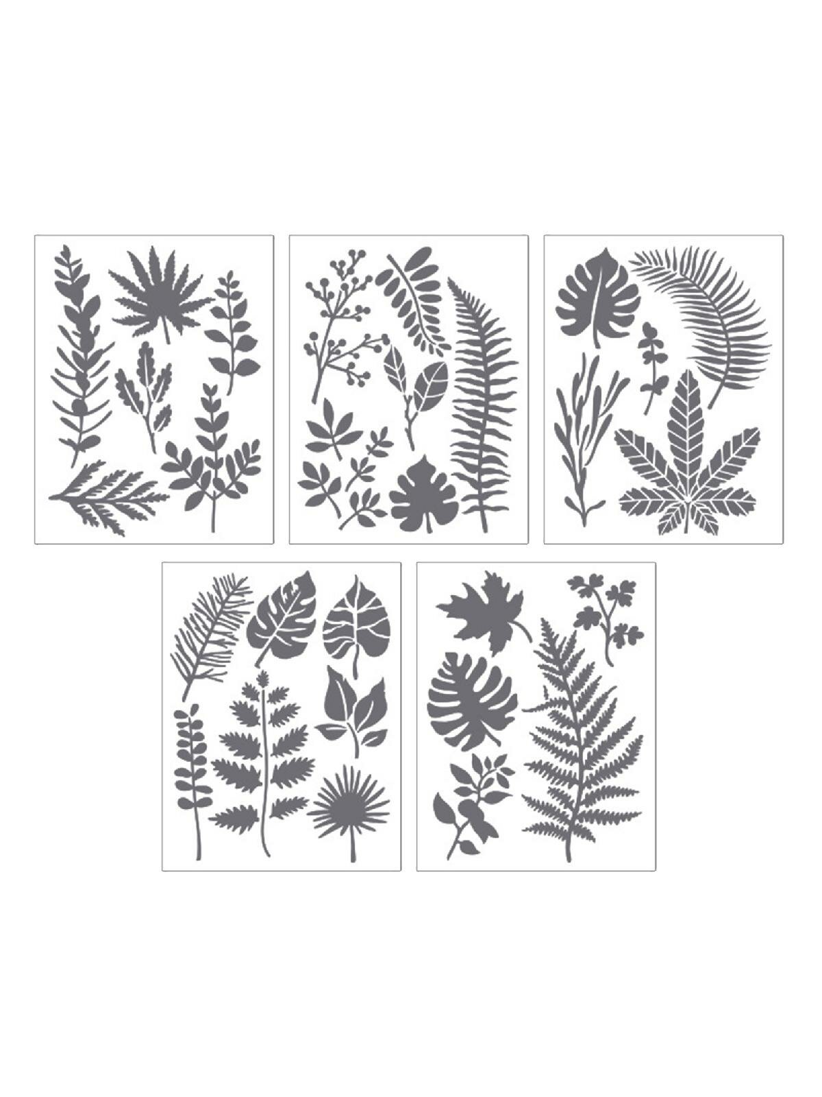 5шт Трафареты С Цветами-Бабочками 6.7x5In Многоразовые Шаблоны Для Рисования Домашних животных Для Детей