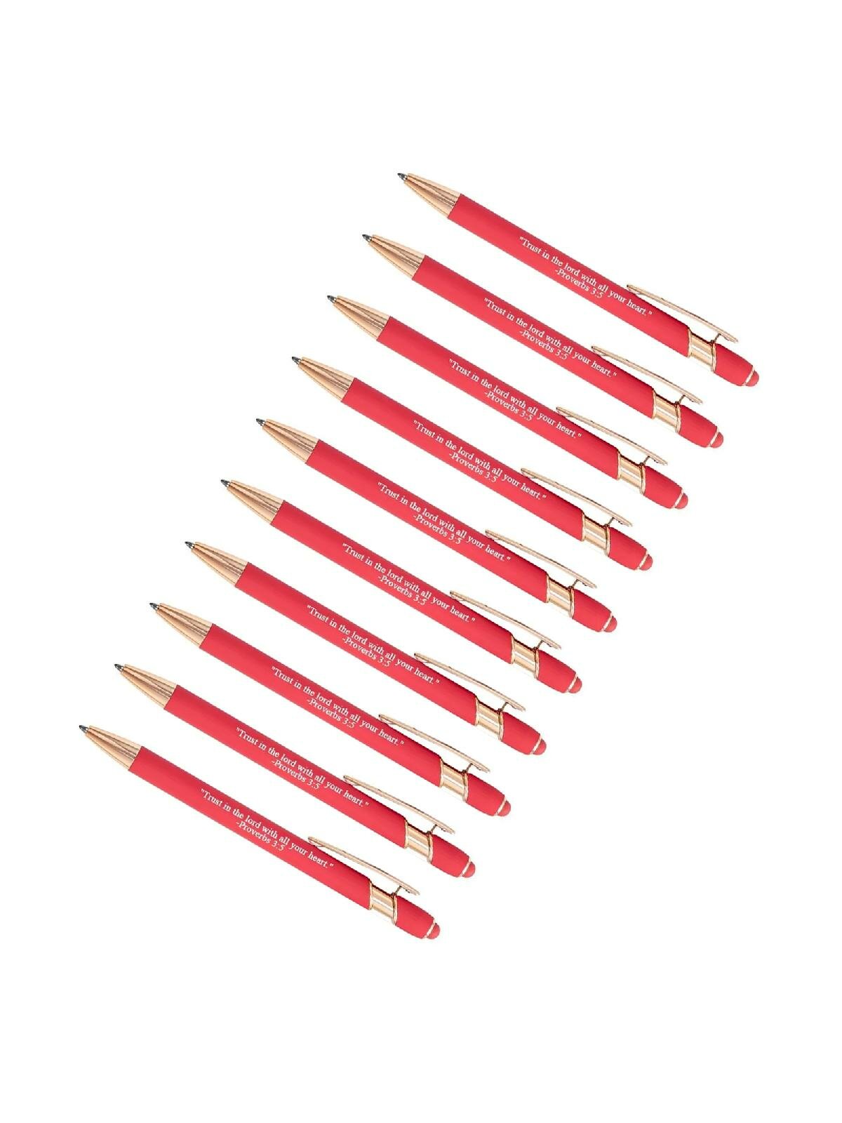 Шариковые ручки со стихами из Библии 10шт, выдвижная шариковая ручка для ежедневных заметок