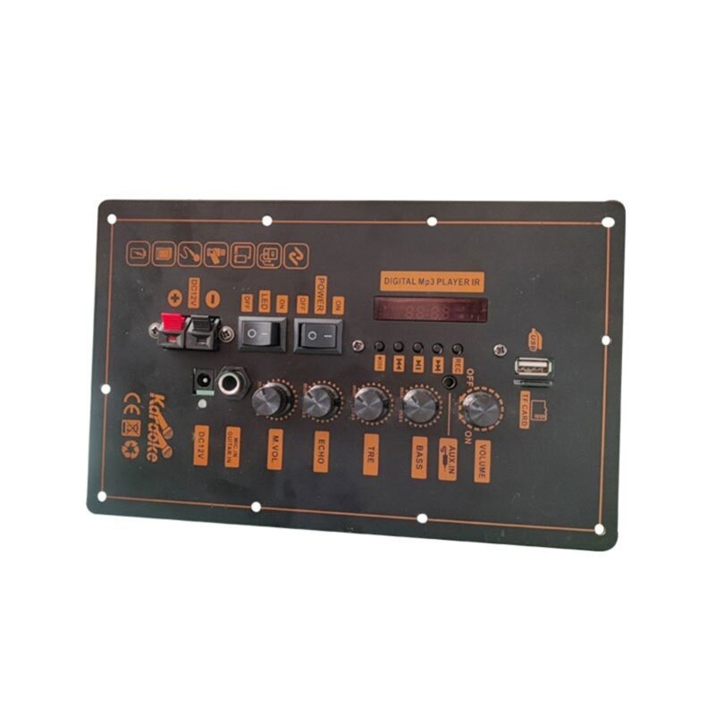 Мощная плата двухканального усилителя напряжением 7,4 В мощностью 50 Вт, совместимая с Bluetooth, FM-радио, Воспроизведение в памяти через USB и Дистанционное управление