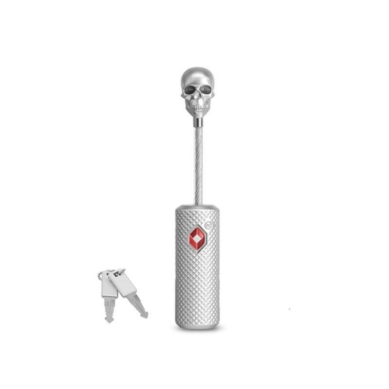 Скоба-замок для чемодана с проводом и фиксатором, Серебро