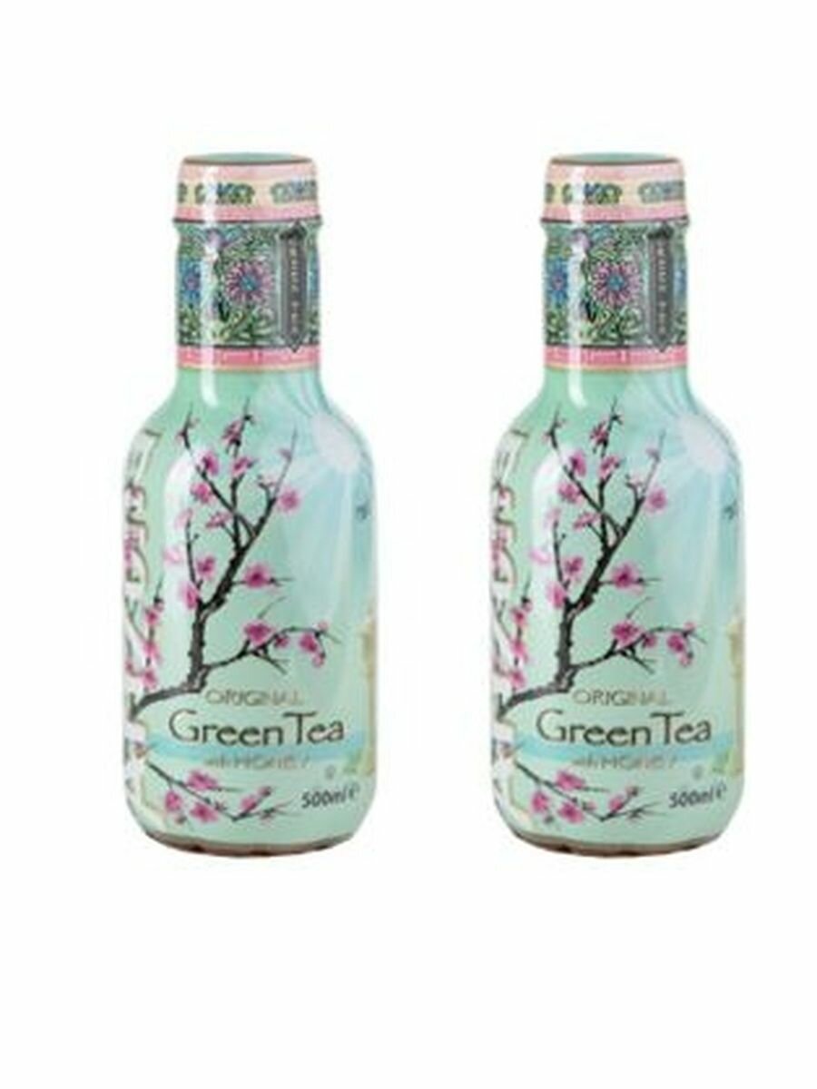 Холодный чай Arizona Original зеленый со вкусом меда, 500мл. Упаковка 2 шт.
