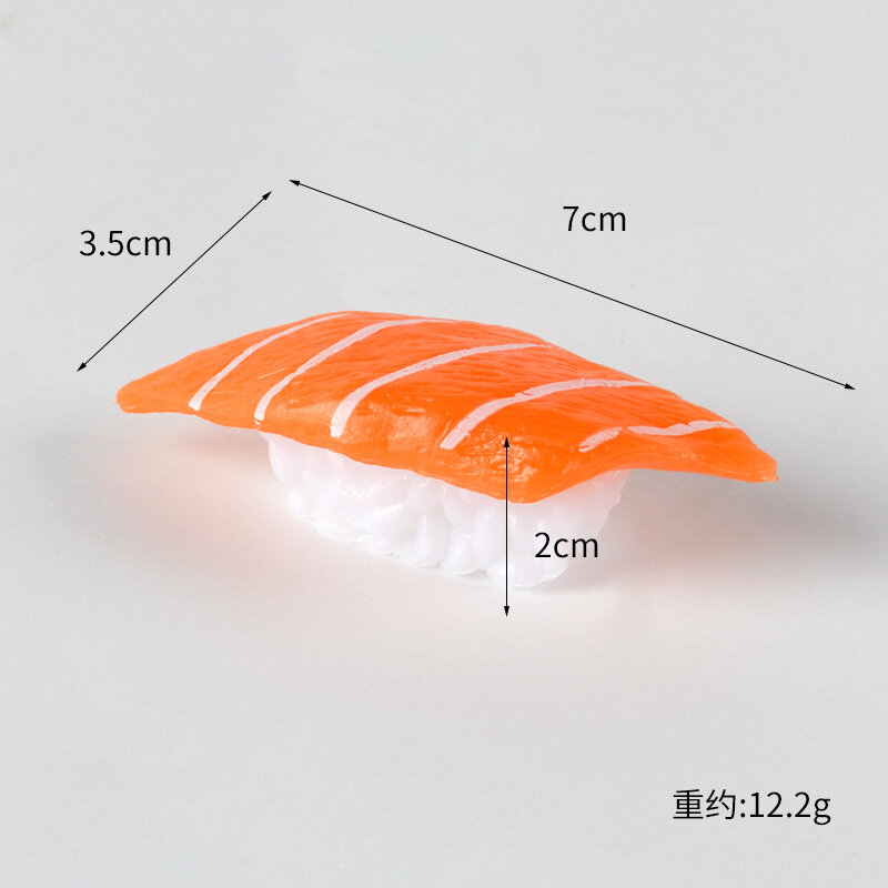 Маленькая имитация хвоста лосося и креветки, японская кухня, суши, модель для игры, мини-орнамент для рисовых шариков