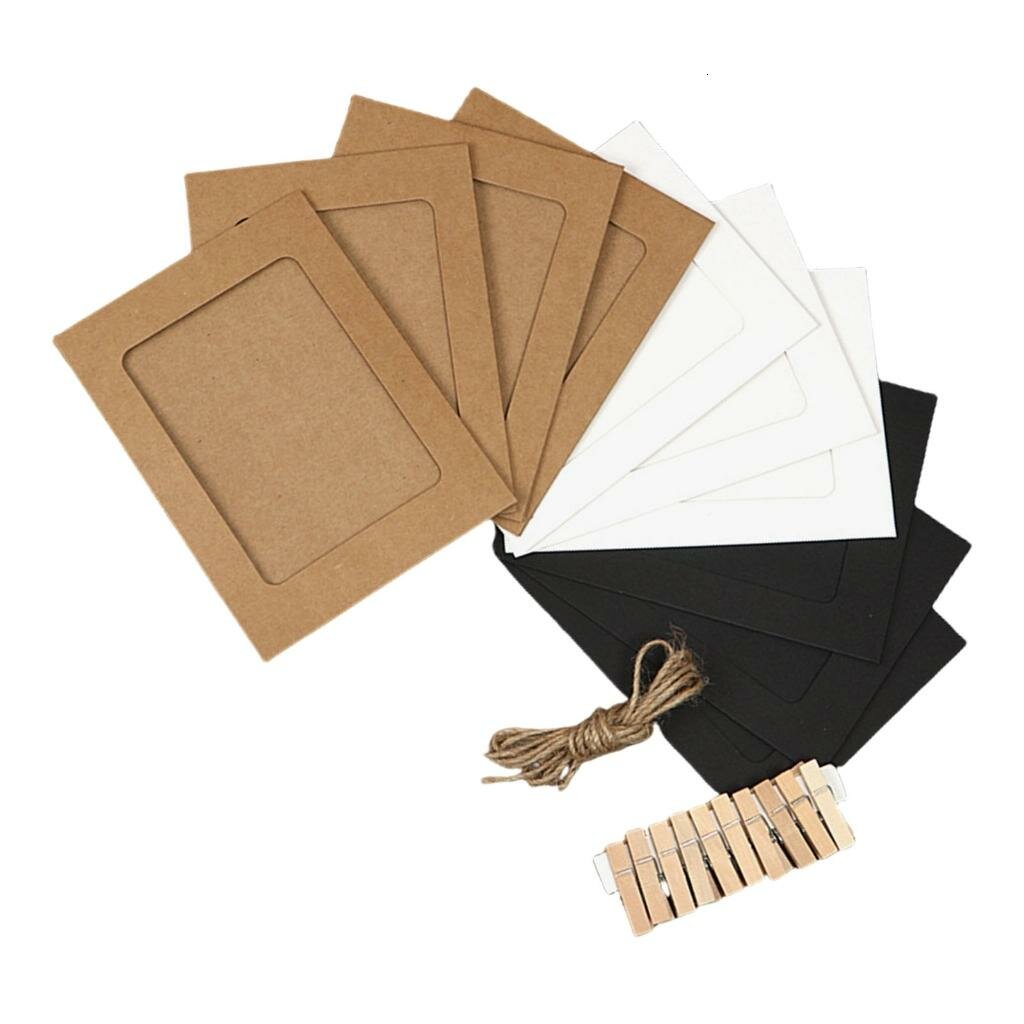 Набор из 10 бумажных рамок для фото, 7 дюймов