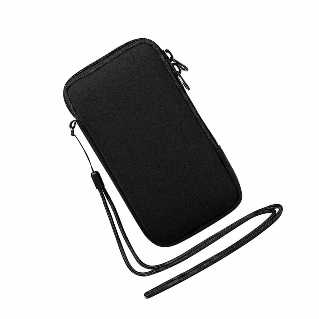 Портативный чехол для мобильного телефона на молнии портативный чехол для мобильного телефона на молнии-черный