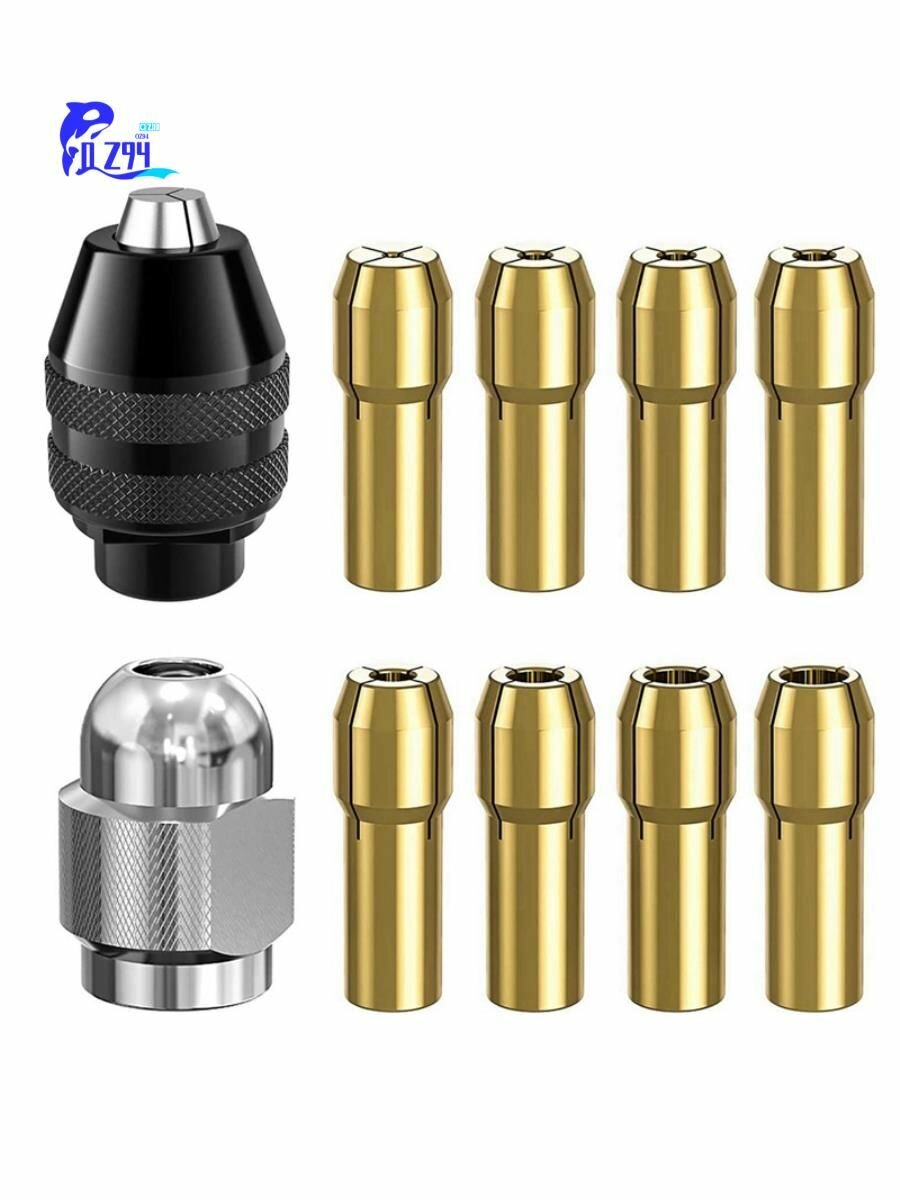 Набор цанговых патронов совместим с дрели , замена от 1/32 до 1/8 дюймов, 4486 бит без ключа со сменным набором гаек вращающихся сверл