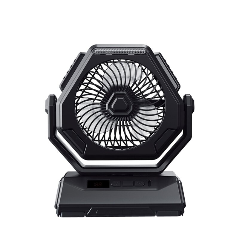 Портативный вентилятор для кемпинга A26 outdoor camping fan-черный-без встряхивания головки