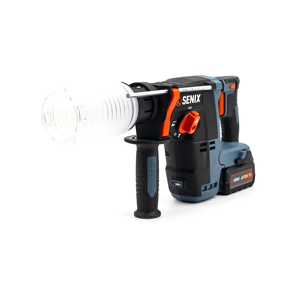Перфоратор SENIX SDS-plus , серии X2 20В 2.0Дж, 24 мм, 1х5Ач, ЗУ, кейс PDRX2-M4-EU