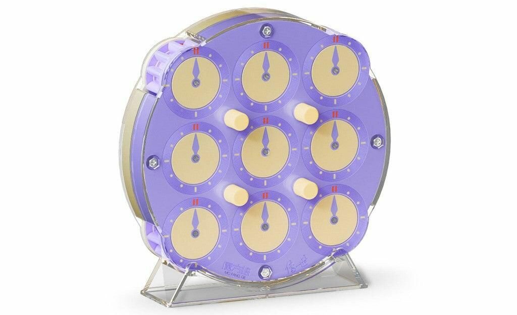 Головоломка часы Рубика магнитные QiYi (MoFangGe) Magnetic Clock Lilac