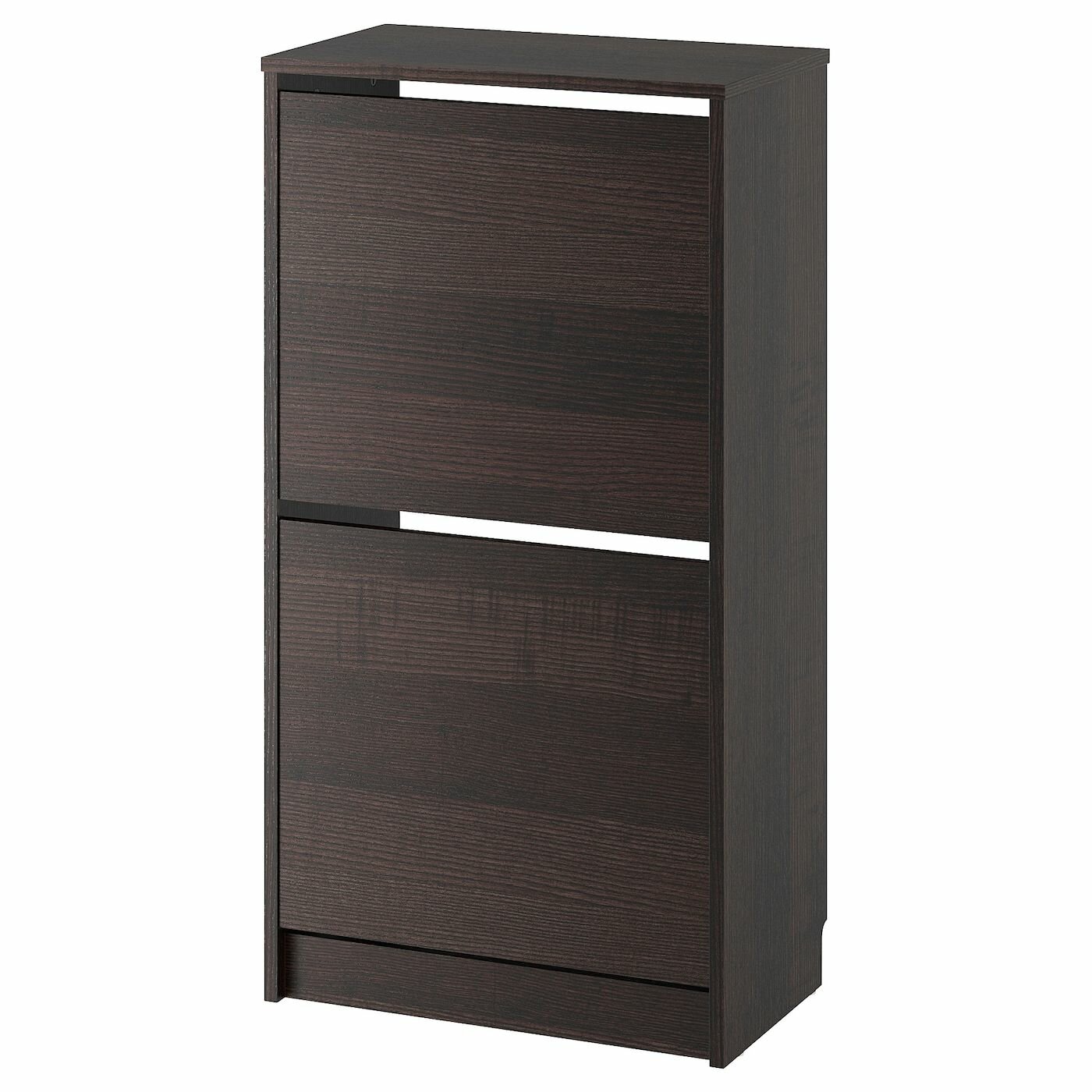 BISSA Галошница с 2 отделениями икеа, черный/коричневый 49x93 см (40325120)
