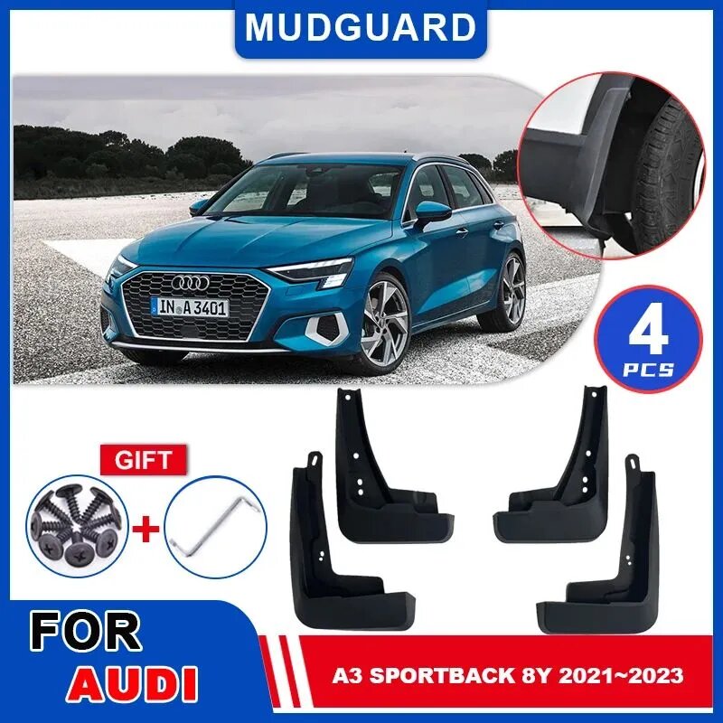Крыло для автомобиля, арт. Audi A3 Sportback 8Y 2021 2022 2023 Брызговики передние и задние крылья автомобильные аксессуары