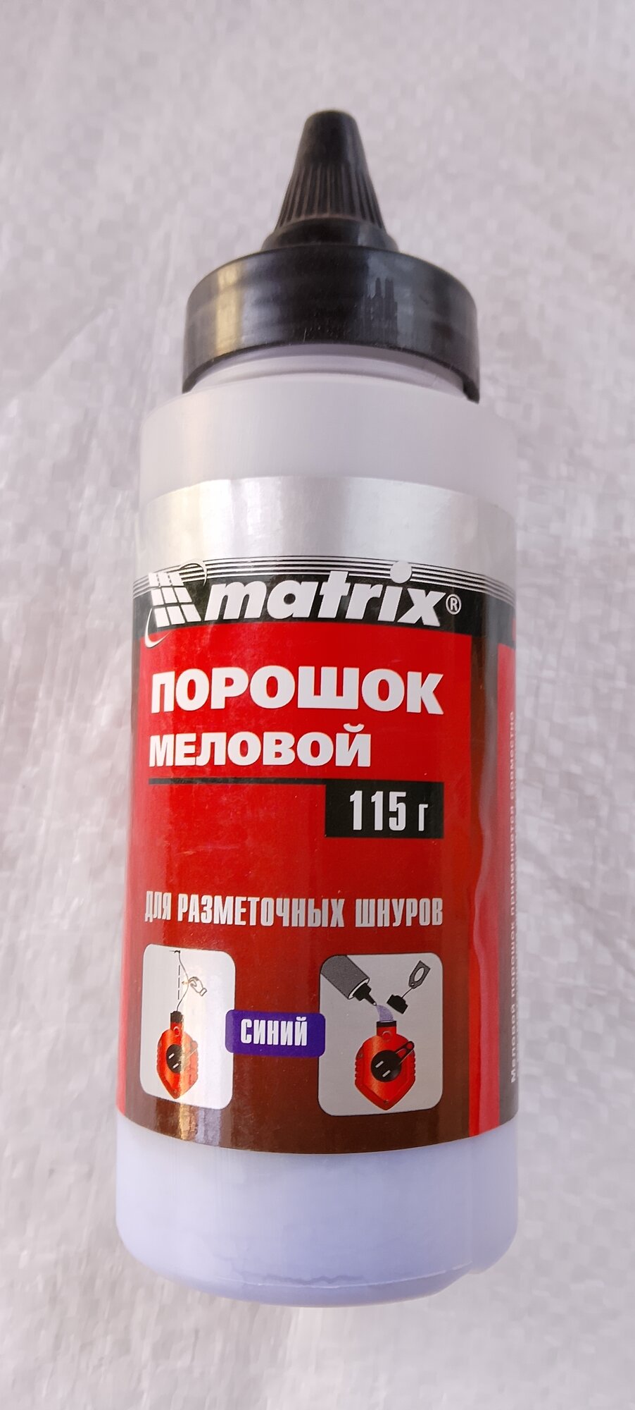 Порошок меловой MATRIX синий 115 гр. для разметочных шнуров.