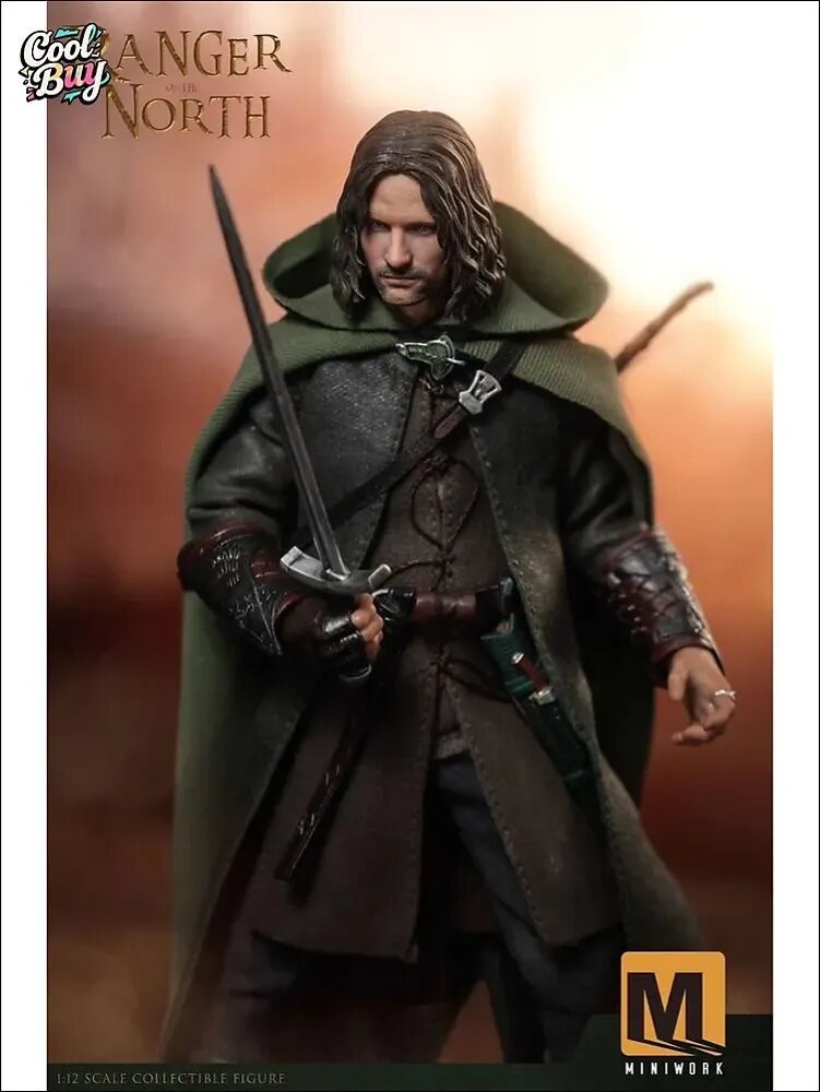 Фигурка Northern Ranger Aragorn из Властелина колец 1/12 подвижная статуя