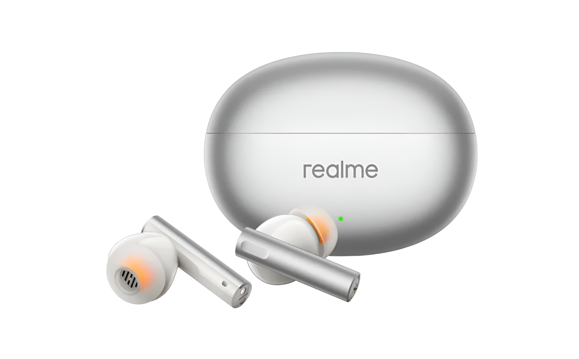 Беспроводные наушники Realme Buds Air 6 RMA2402, технология ANC, шумоподавление, серебристо-оранжевые