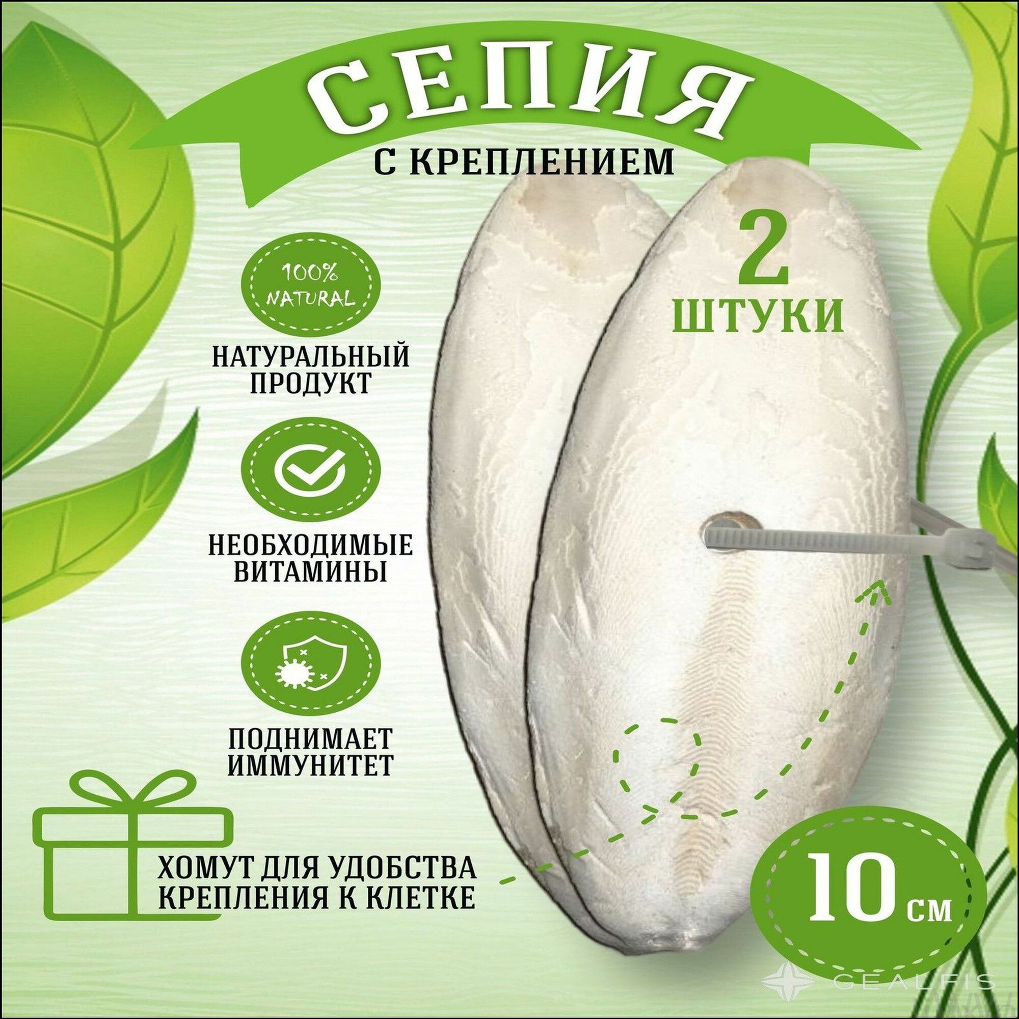 Сепия 10 см 2 штуки панцирь каракатицы для попугаев, корм для птиц