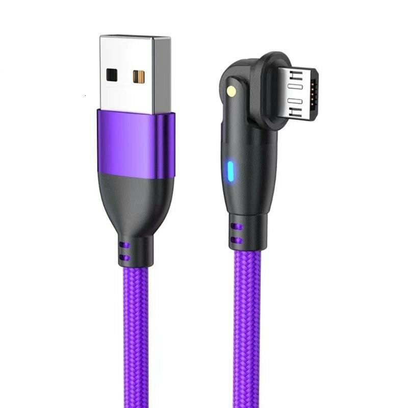 Прочный оплетённый USB-кабель USB-C, Фиолетовый - Микро- 1 м