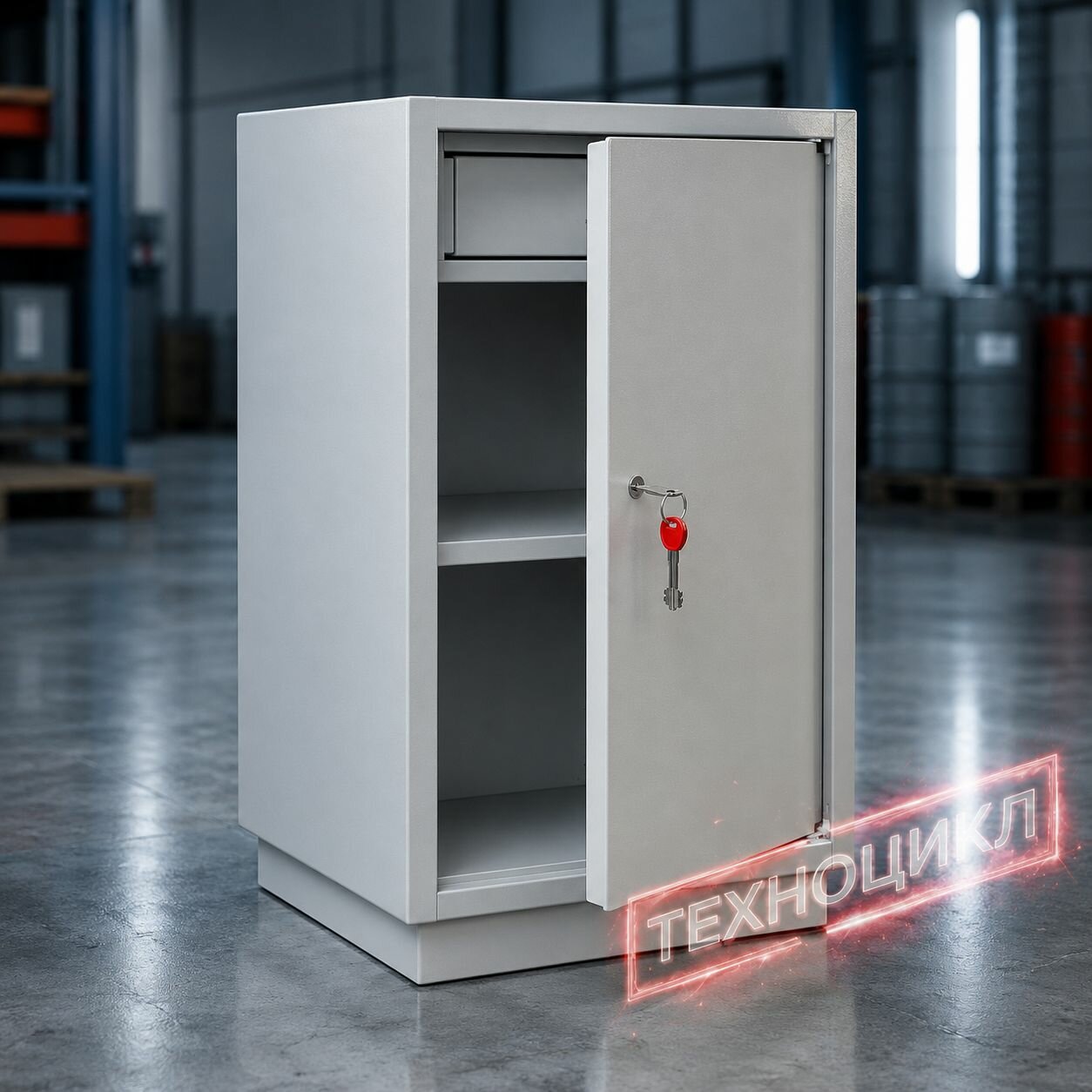 Шкаф бухгалтерский металлический техноцикл КБС-012т, 660х420х350 мм, серый