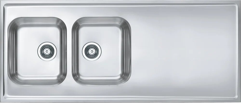 Мойка кухонная Alveus Classic Pro 110 металлическая, 140x60, прямоугольная, мойка для кухни, с крылом, матовая