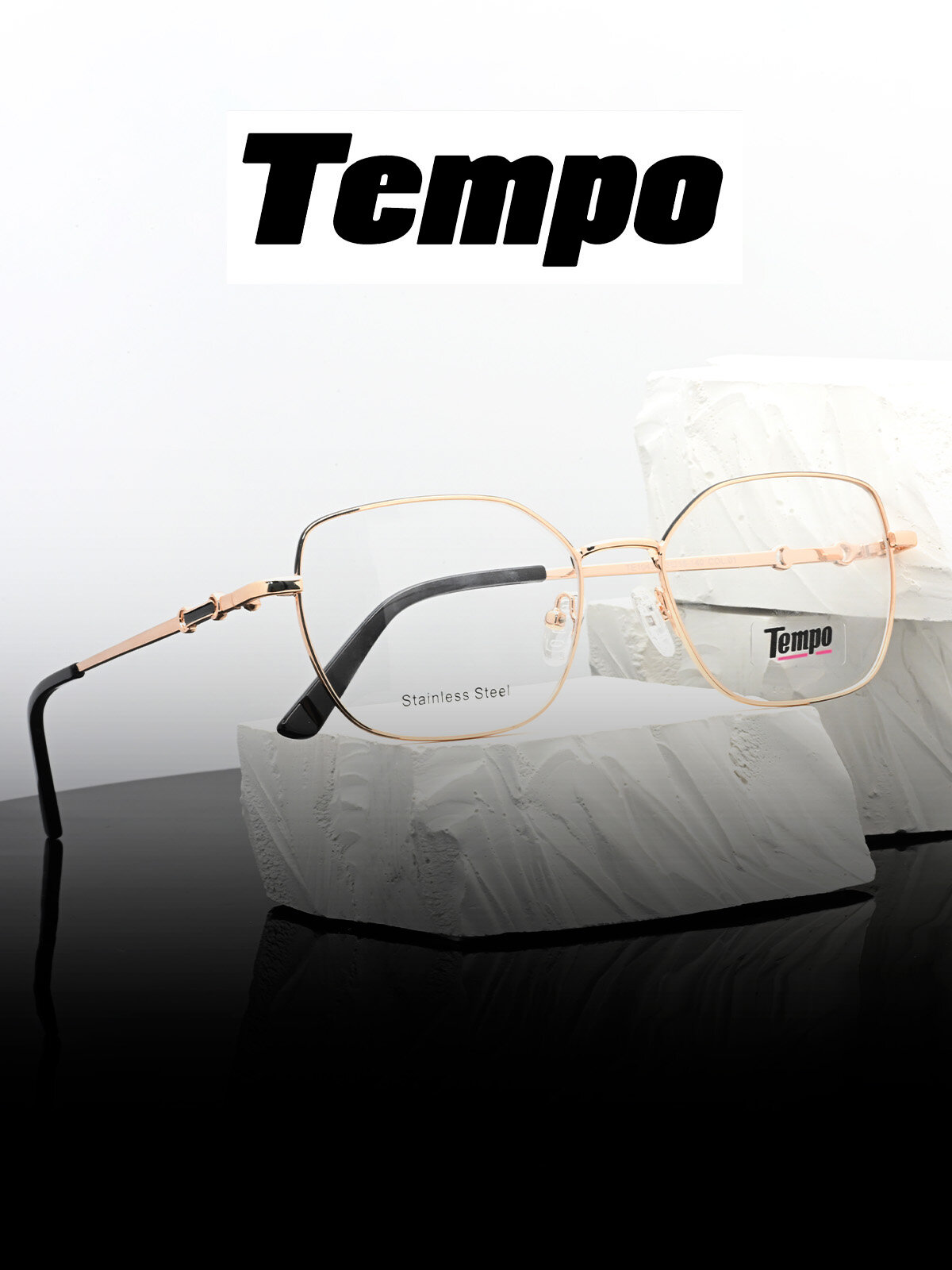Оправа для очков Tempo TE1043 C01 пол Женский форма оправы Квадратная цвет оправы Золотой