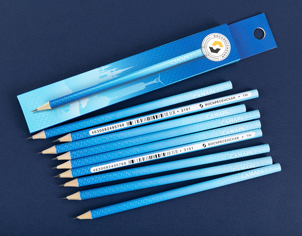 Карандаш 4 шт. графитный заточенный ВКФ "Мой любимый город" ТМ (HB) Самара