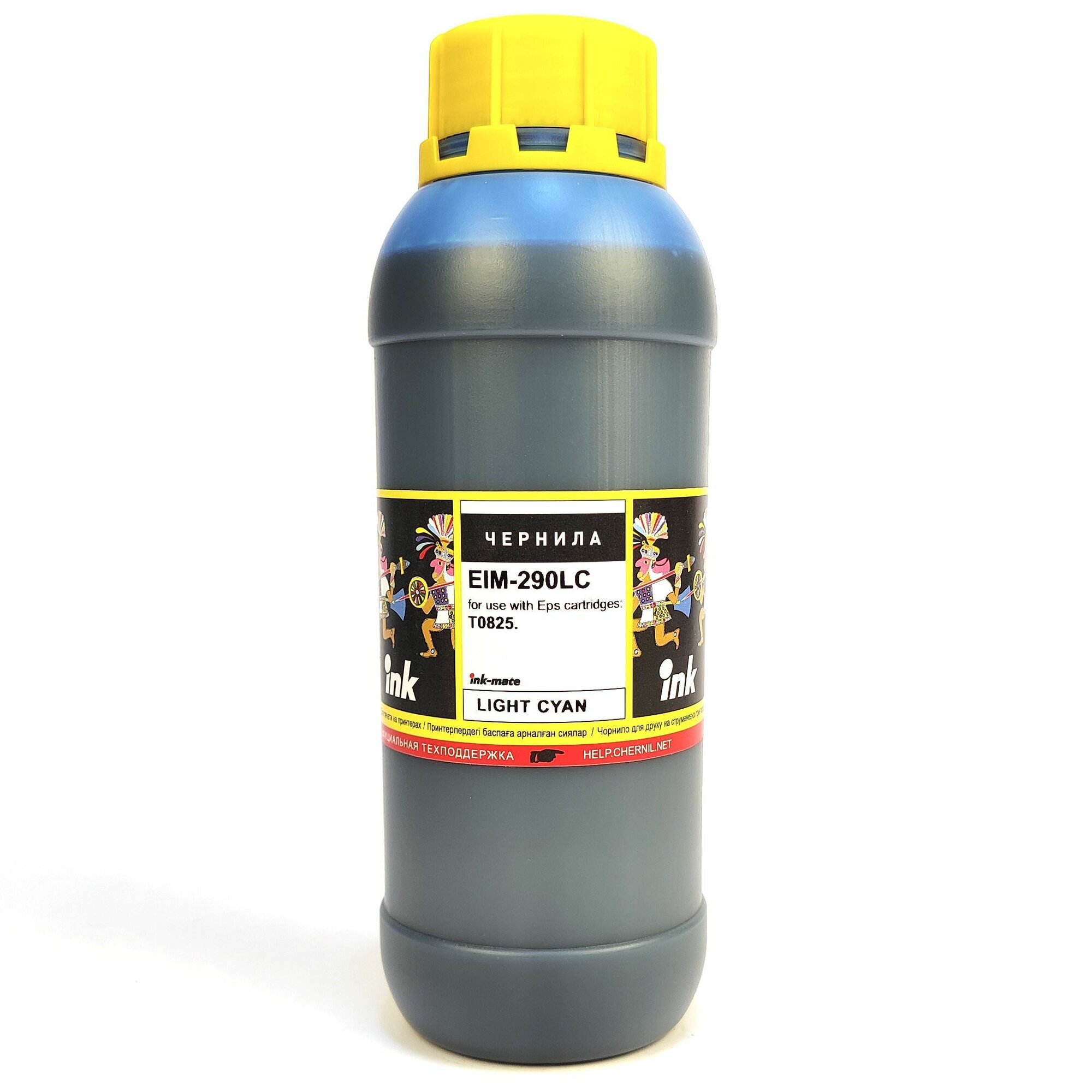 Чернила светло-голубые для принтеров Epson P50, T50, T59, PX660, 1410, R270, R290, TX650, PX730WD, PX830FWD, RX610, RX615, R390, RX590, R295, RX690, PX700W Ink-Mate EIM-290LC light cyan, 500 мл
