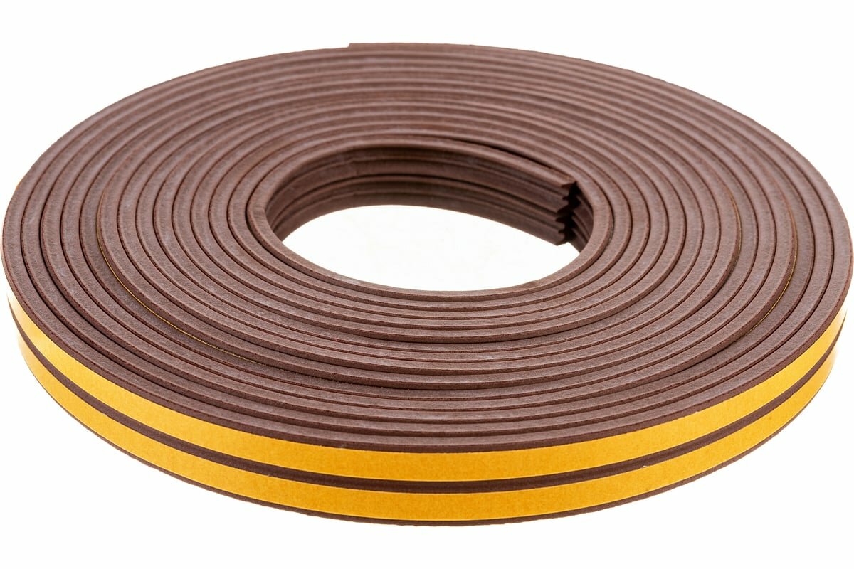 SILAEВ12 Самоклеящийся уплотнитель Е-профиль 12 м коричневый для окон и дверей