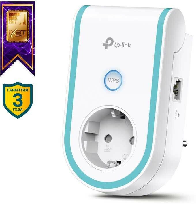 Усилитель Wi-Fi TP-LINK RE365 AC1200 Усилитель Wi-Fi сигнала со встроенной розеткой