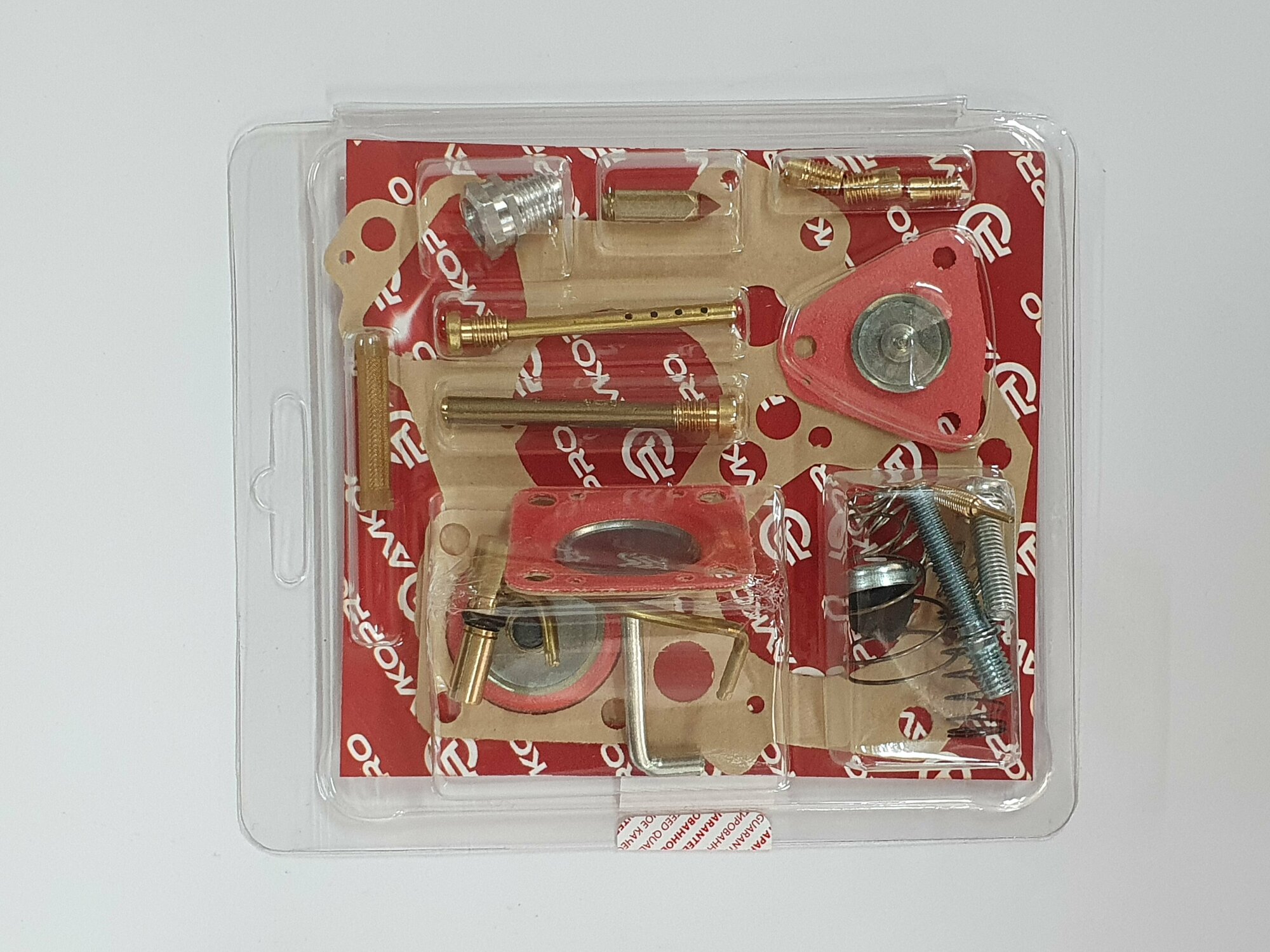 Ремкомплект карбюратора 21083 AVKOPRO (красн. диафрагма) блистер