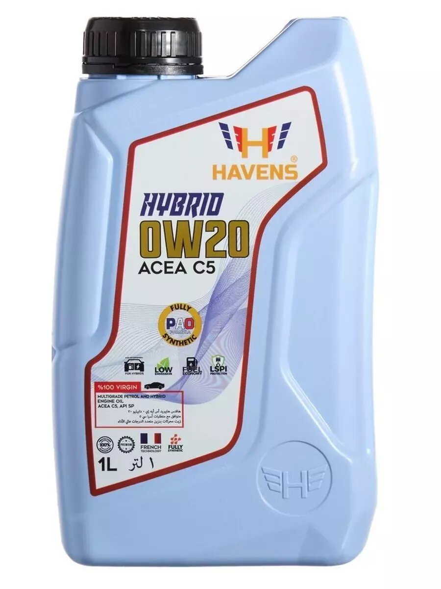 Масло Havens Hybrid 0W20 C5, SP, SN Plus, SN/CF 1л HH0W20SP1