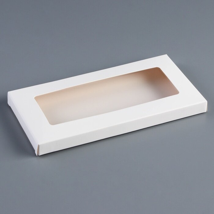 Коробка под плитку шоколада, белый, 18×9×1.4 см