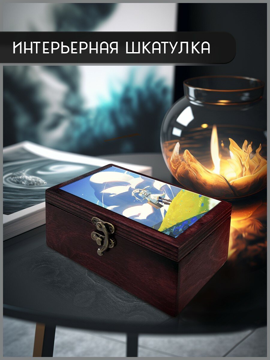 Шкатулка интерьерная вишня для украшений универсальная 16x10x6 см аниме провожающая в последний путь Фрирен (ферн, старк) - 650