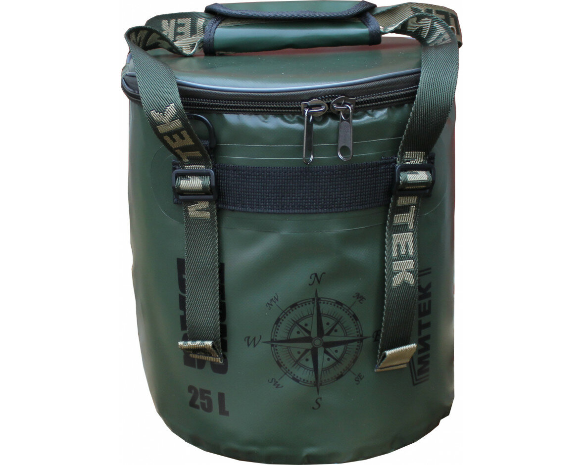 Сумка-Термос митек с крышкой, Круг D 30см Н-30см (хаки)