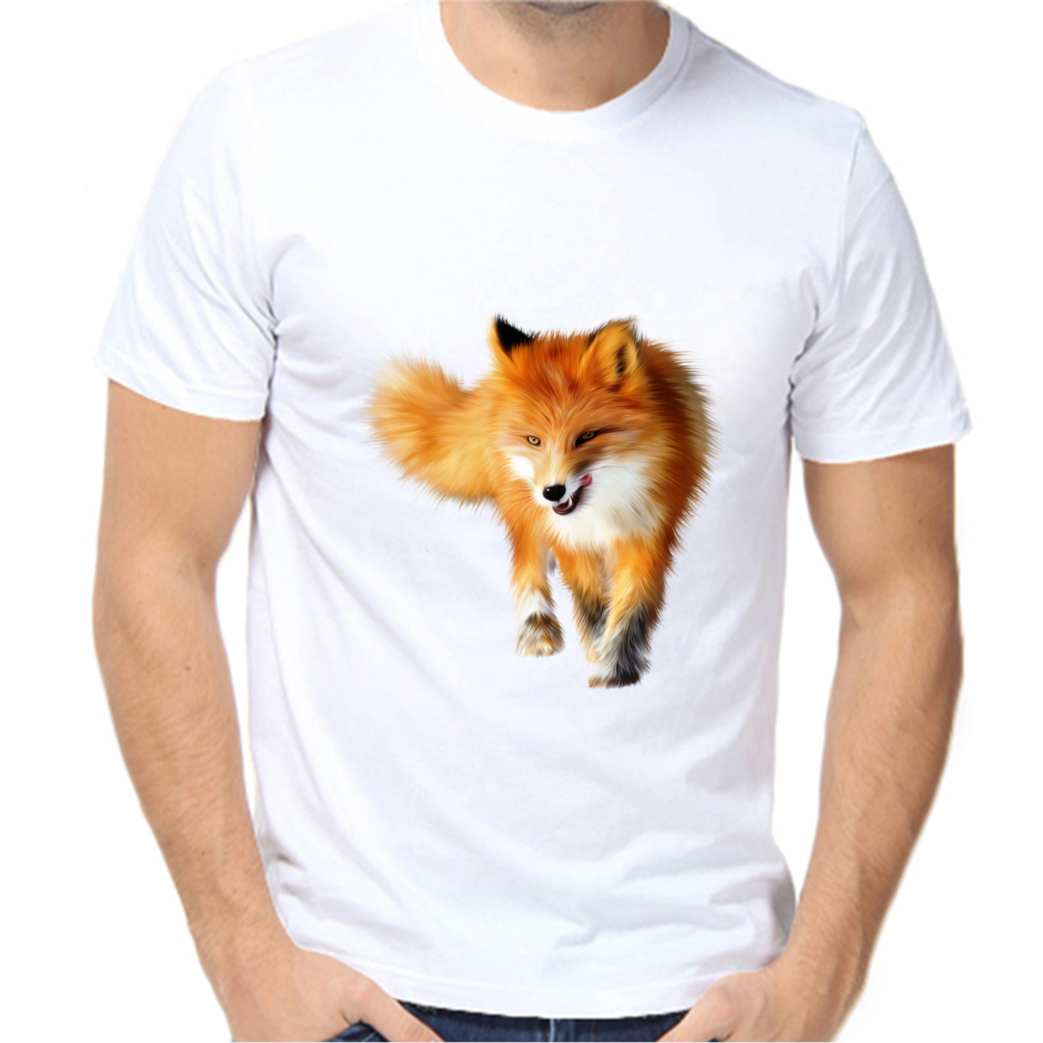 Футболка с принтом лисы