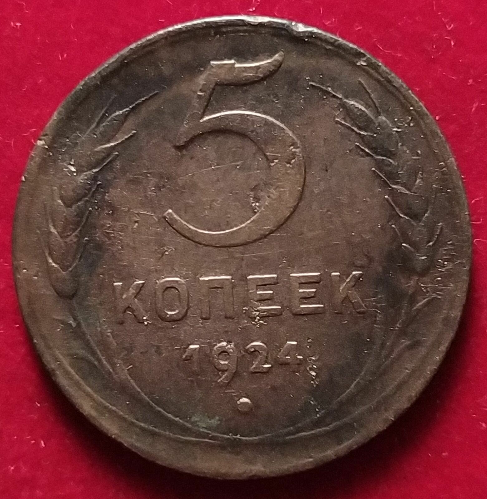5 копеек 1924 год Д1Н