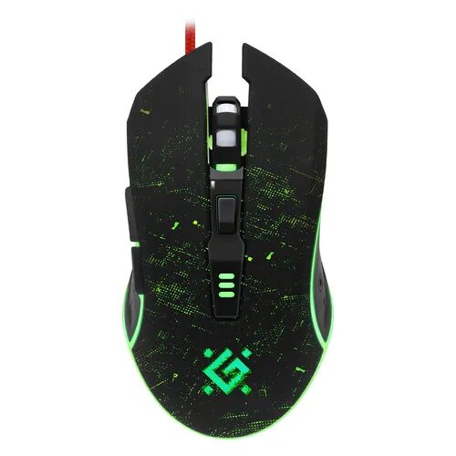 Мышь Defender Draglen GM-907, игровая, оптическая, проводная, USB, черный [52907]