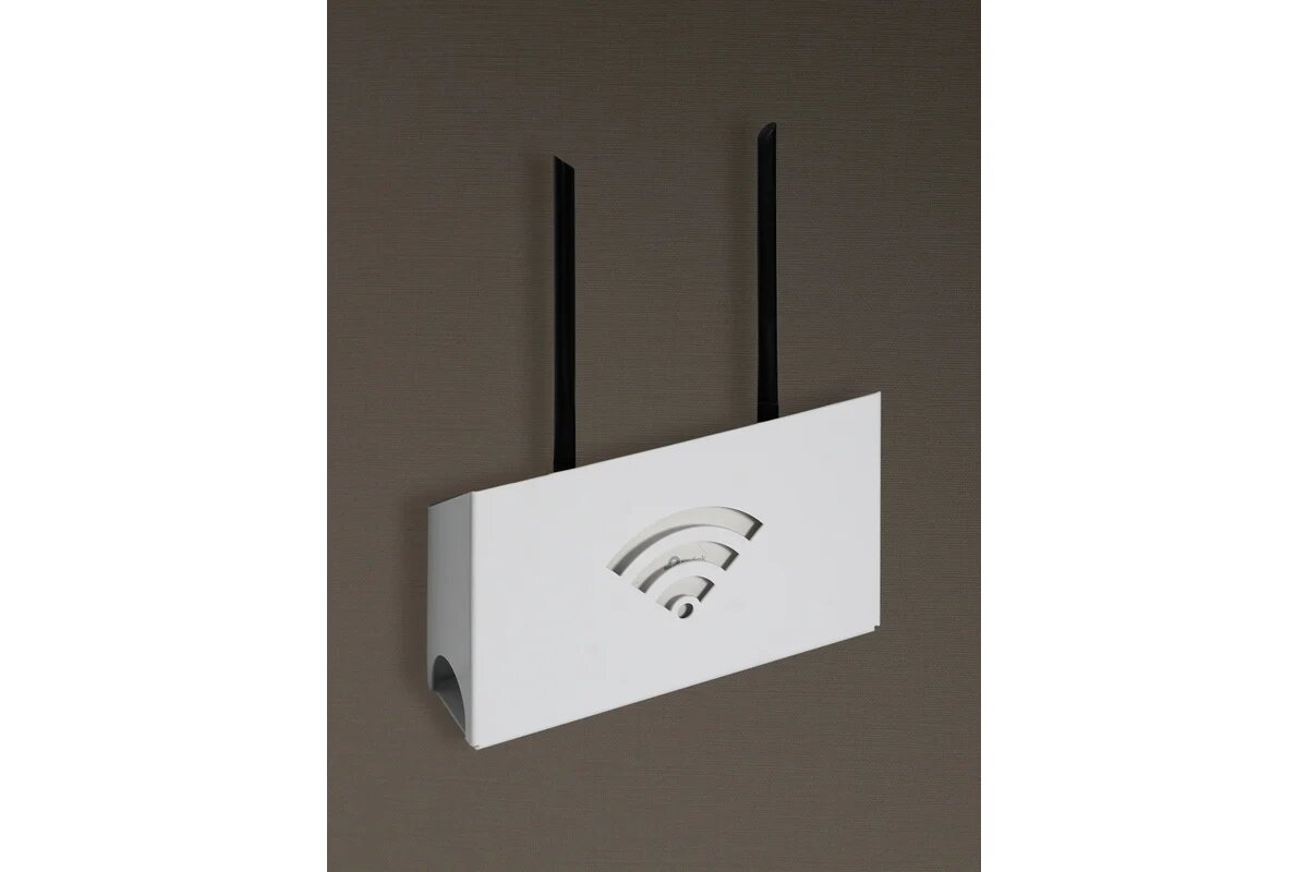 ООО СКП Настенный держатель для хранения роутера, белый ДДК-001Б/1