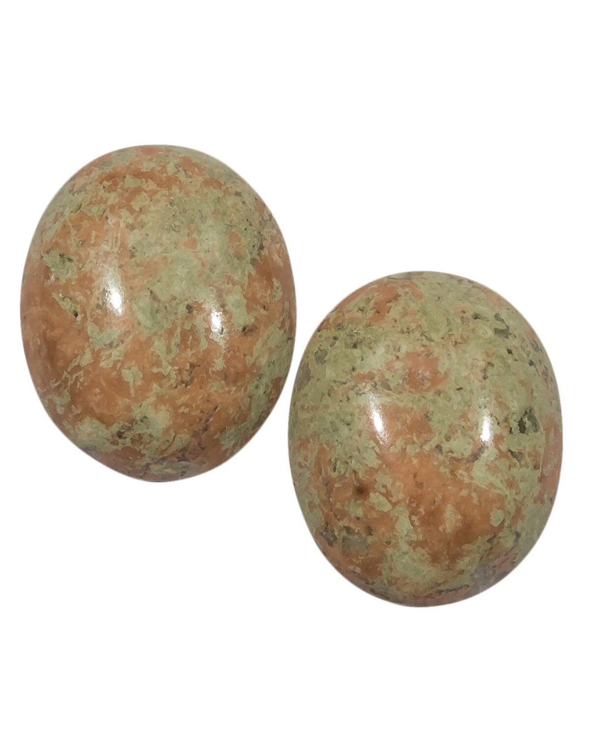 Кабошон Унакит, размер: (пара), размер: 23х19х7 мм, натуральный минерал.