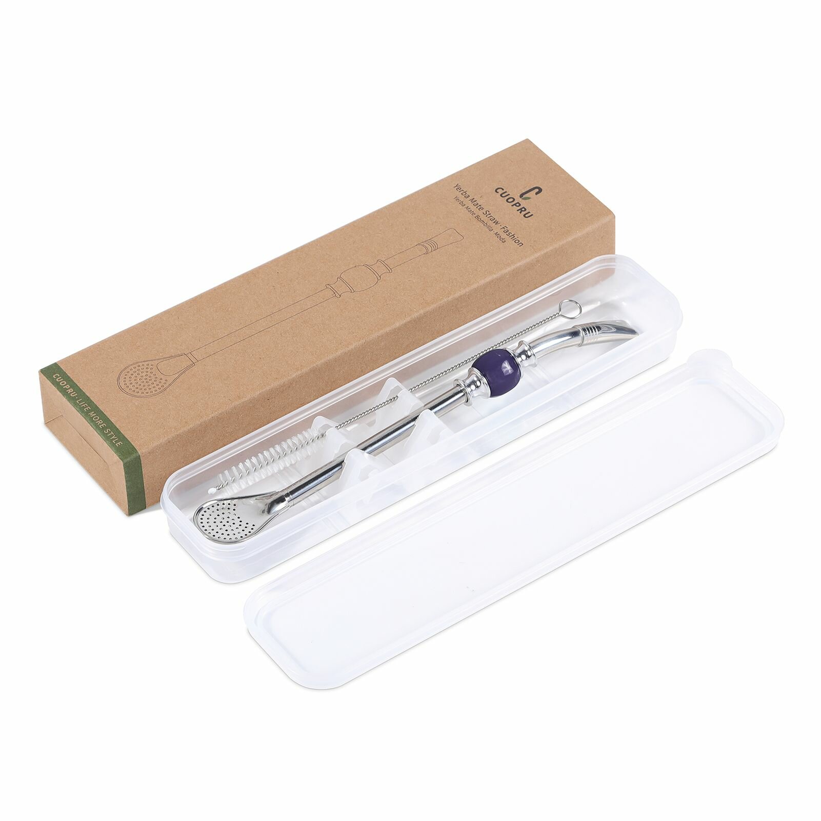 Набор чайных бомбочек Cuopru Yerba Mate, многоразовая соломинка в аргентинском стиле