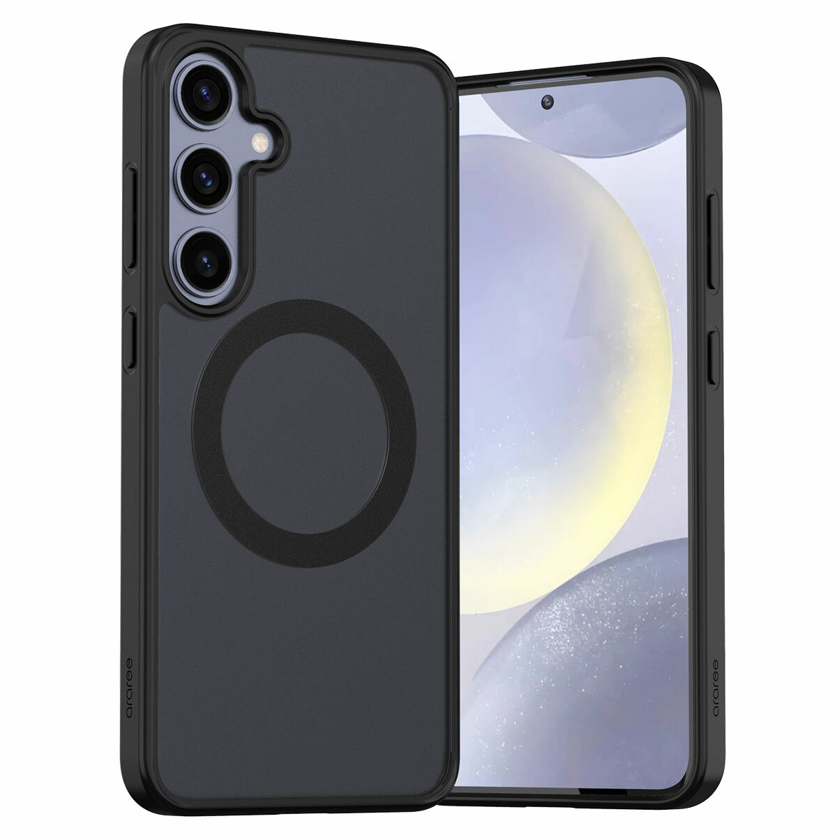 Чехол Araree Duple M для Samsung Galaxy S24 Plus, магнитный, прозрачно-черный