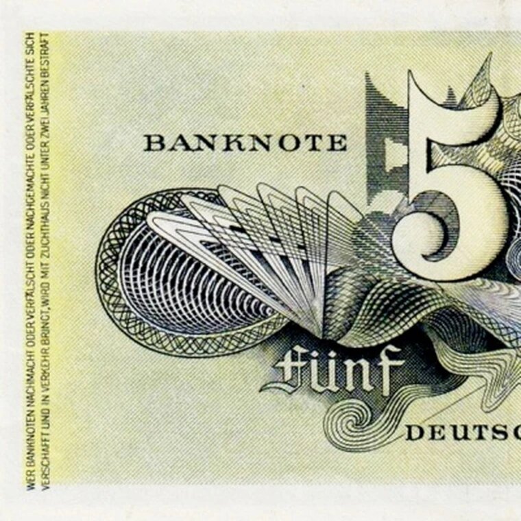 5 немецких марок 1948 ФРГ, литерная серия, сувенирная копия, банкноты и купюры редкие коллекционные