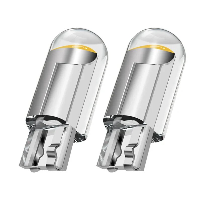 2x W5W Led T10 Автомобильный светильник COB Clear 6000K Белый Автомобили Моторный номерной знак Лампа купола для чтения DRL Стиль лампы 12V белый