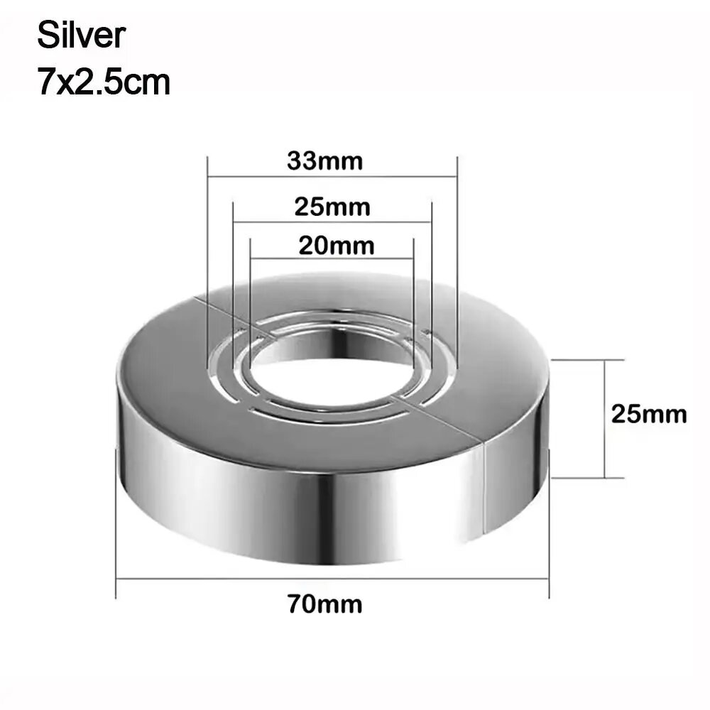 Декоративная крышка для смесителя из АБС-пластика silver-7x2.5cm