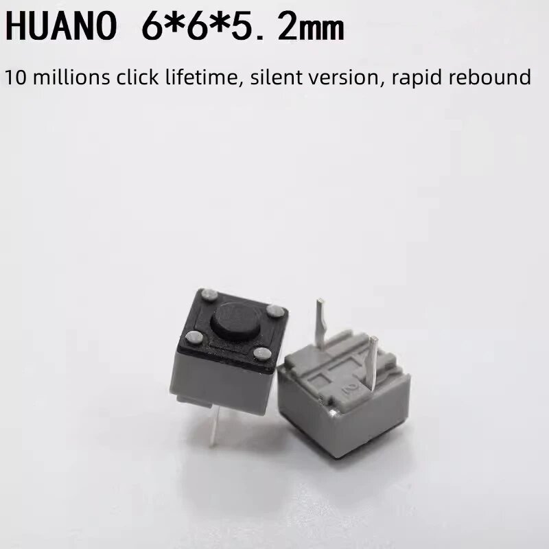 5pcs huano Бесшумный квадратный микропереключатель мыши Kailh